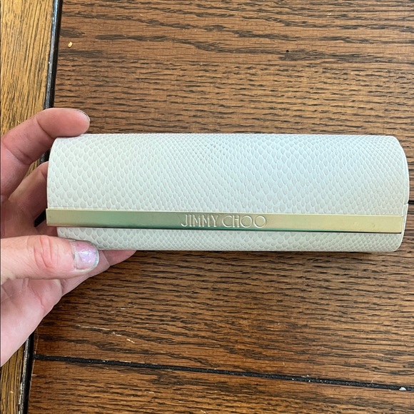 Jimmy Choo | Accessories | Jimmy Choo Textured White Glasses Case With ...